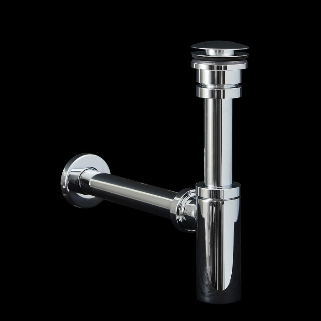 Jasper Waste & Bottle Trap - Polished Chrome - London Basin Company