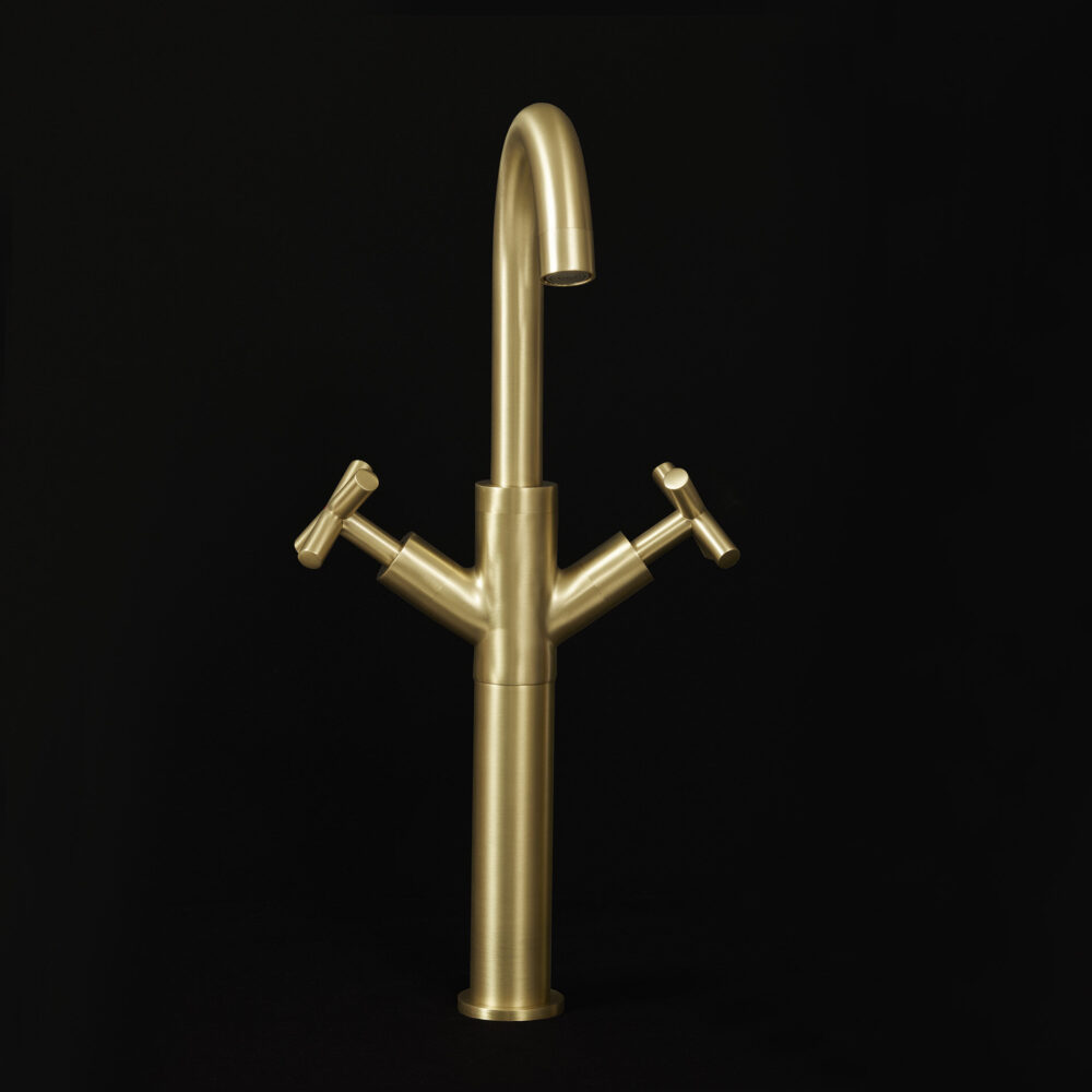 Sleek Arlo Tap in Brushed Gold | London Basin Company