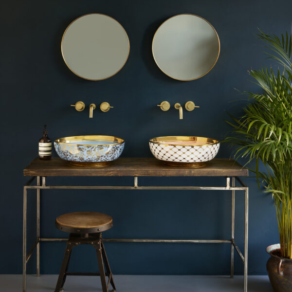 Luxurious Crystal Lucia Blue Basin | London Basin Company