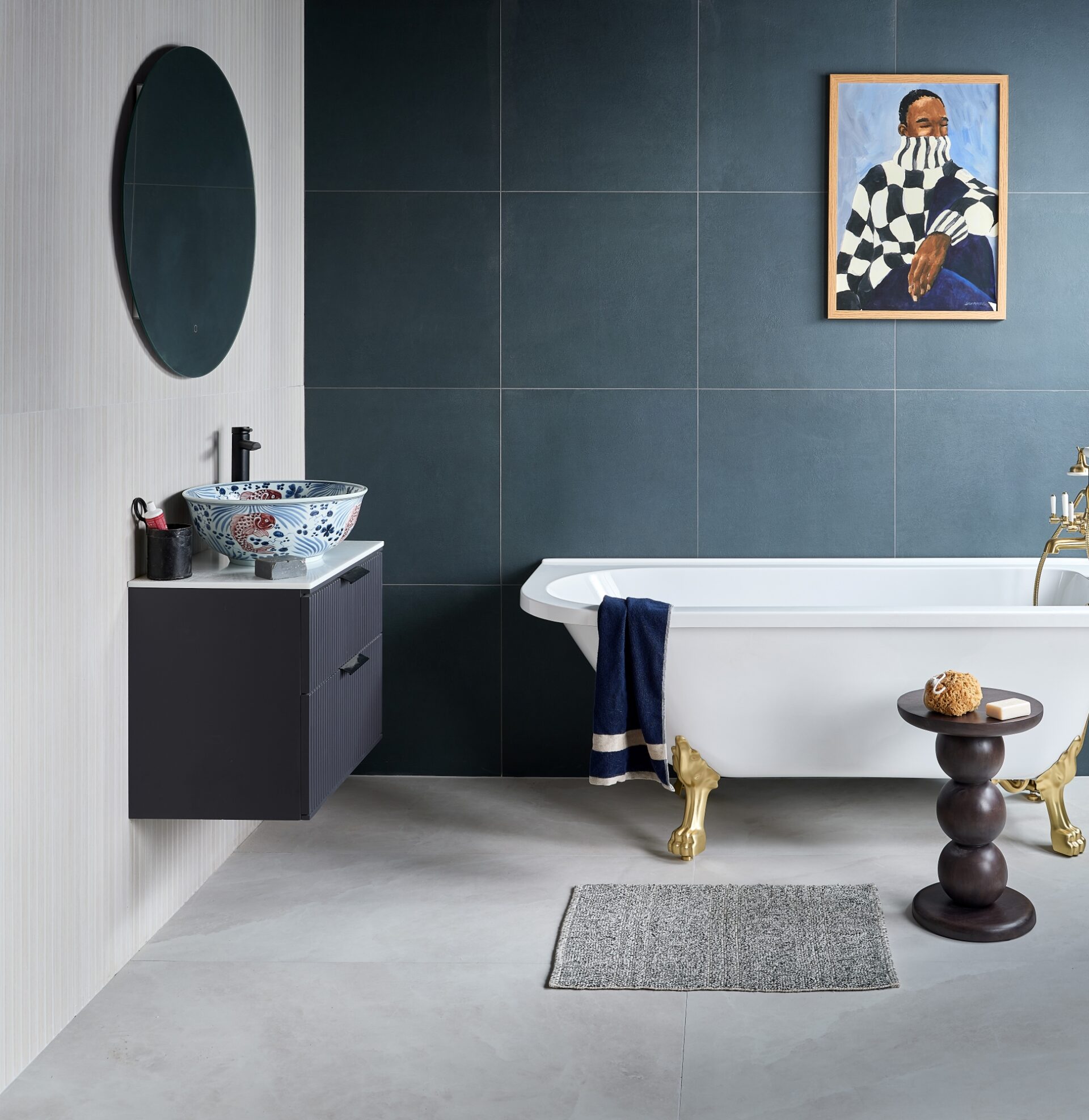 Jemima Hand-Painted Basin - A Study in Serenity - London Basin Company